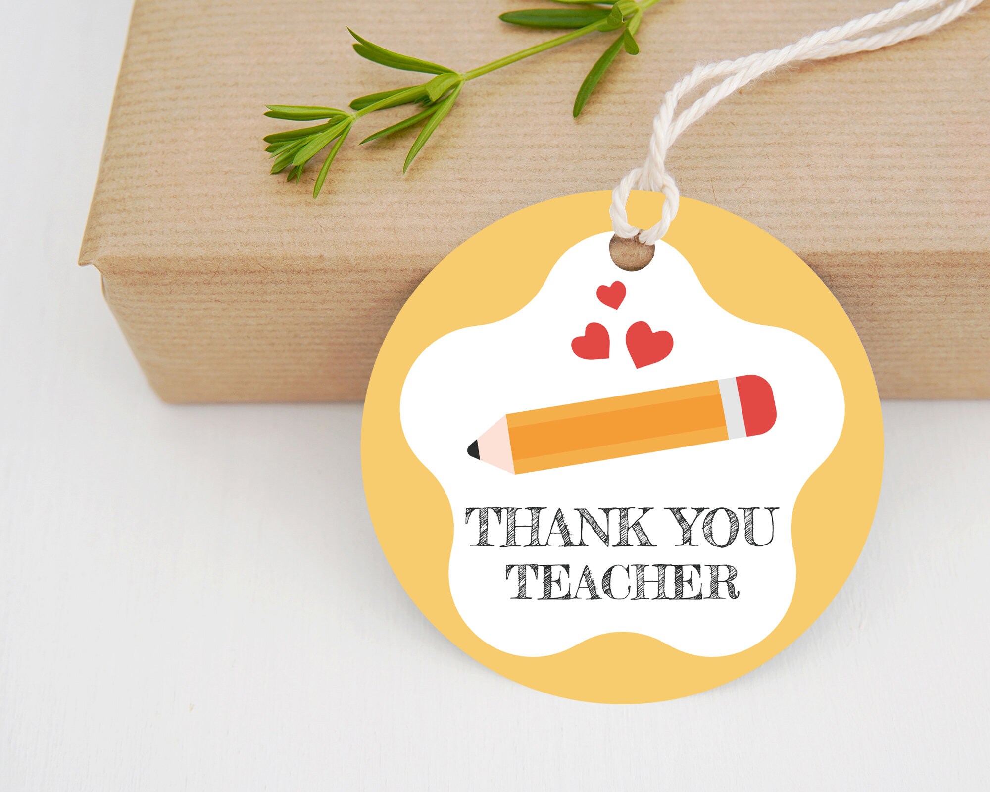 Printable Teacher Cookie Tags, Thank You Teacher Appreciation Gift Tag ...