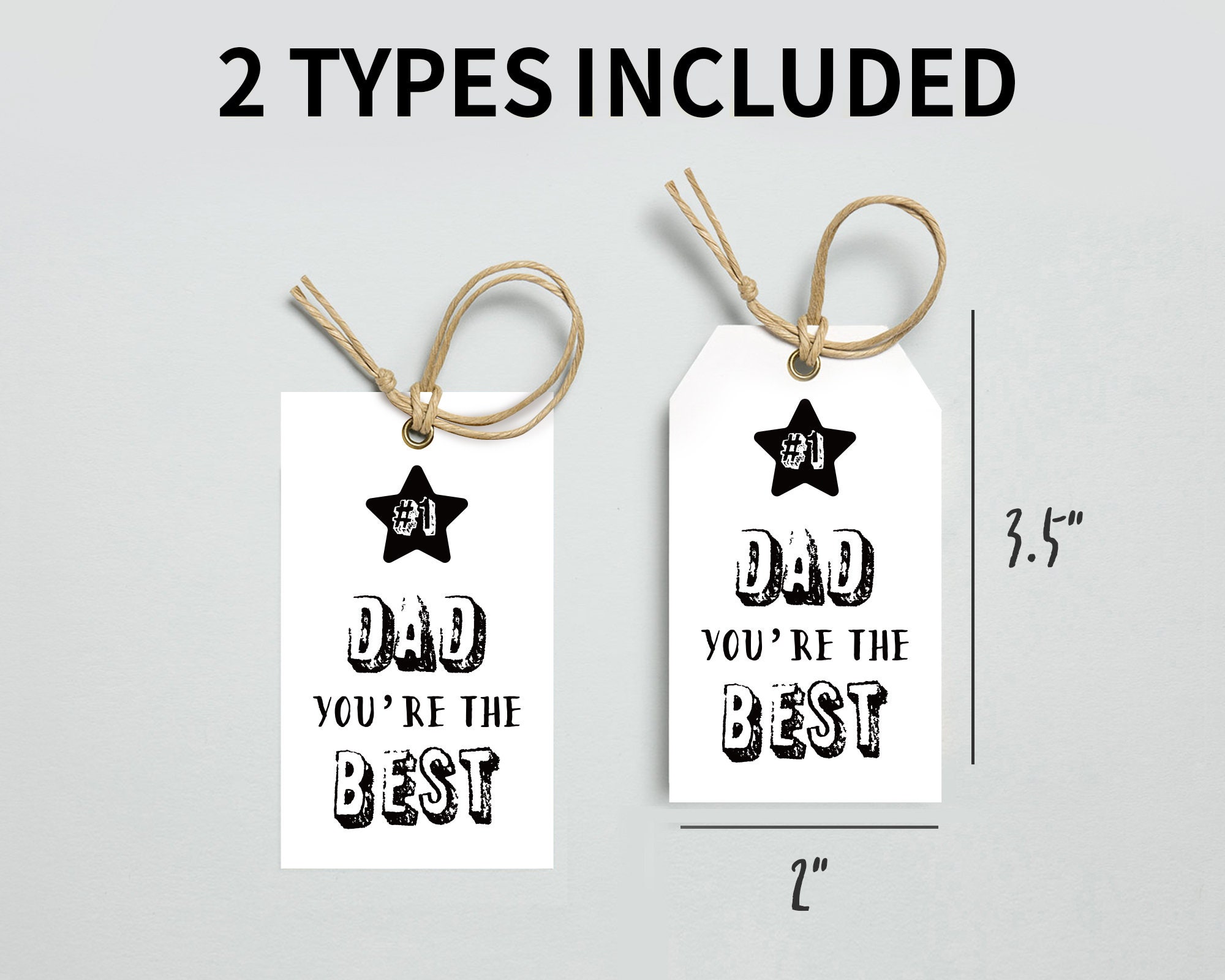 Printable Father's Day Gift Tags Happy Fathers Day Cookie | Etsy