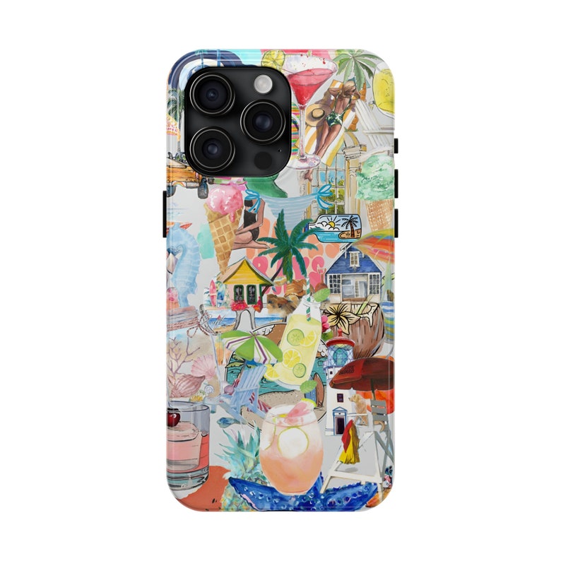 Exotic Beach Collage Phone Case for iPhone 15 Pro Max, 14, 13, 12, 11 ...