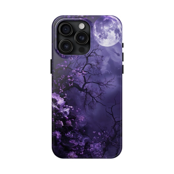Purple Goth Phone Case for iPhone 15 Pro Max, 14, 13, 12, 11, XR, 8, 7 ...