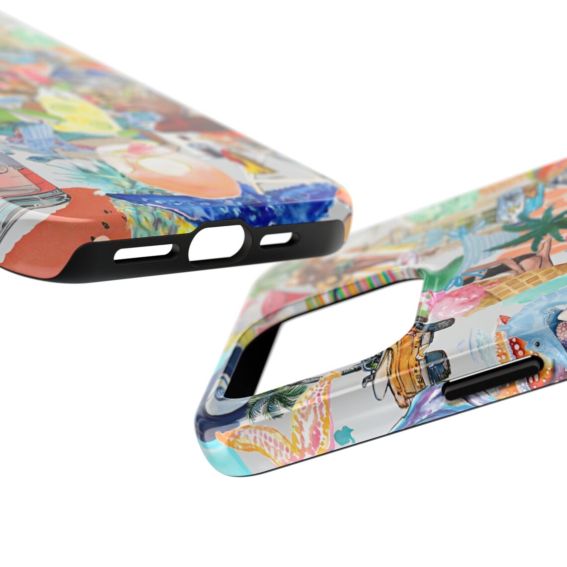 Exotic Beach Collage Phone Case for iPhone 15 Pro Max, 14, 13, 12, 11 ...