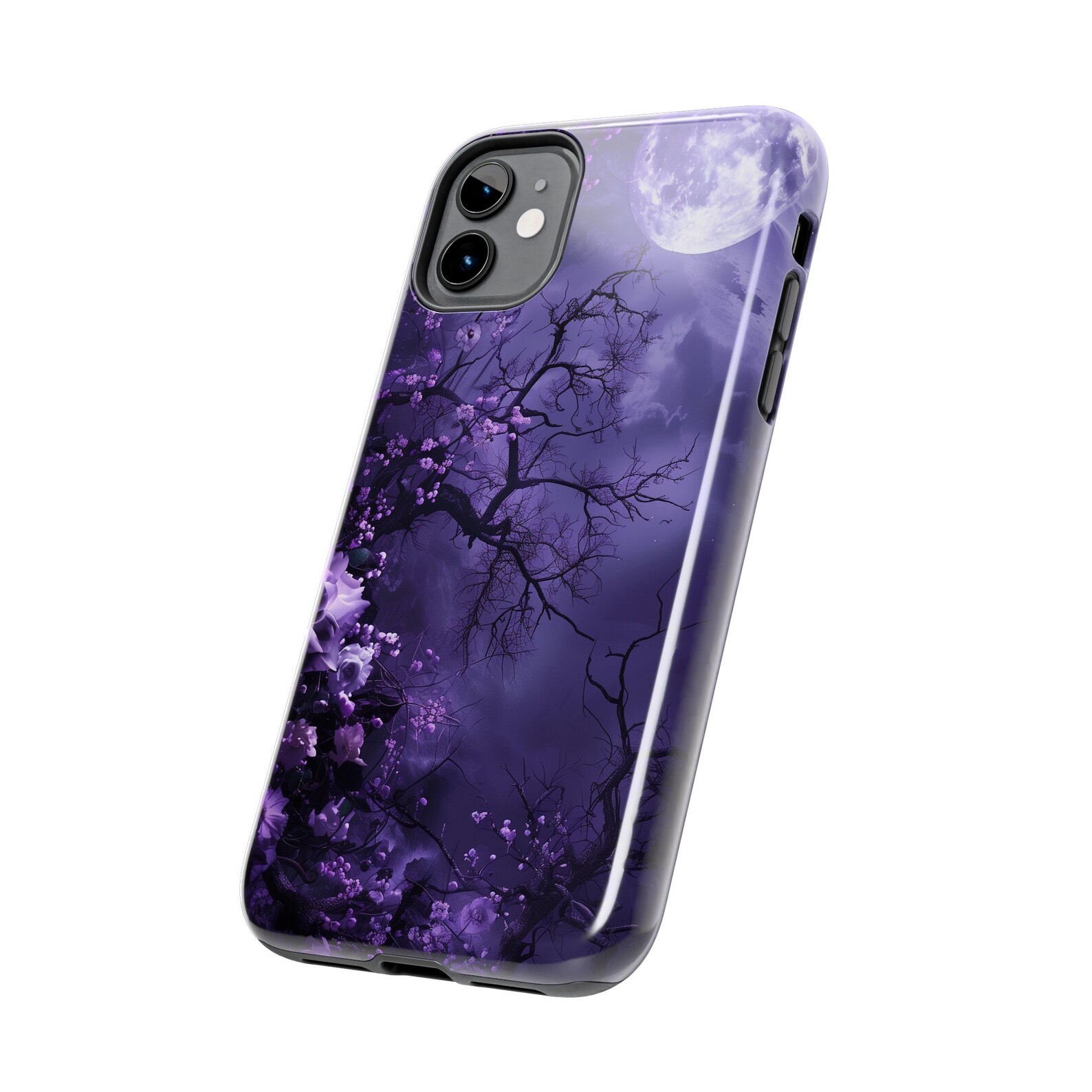 Purple Goth Phone Case for iPhone 15 Pro Max, 14, 13, 12, 11, XR, 8+, 7 ...