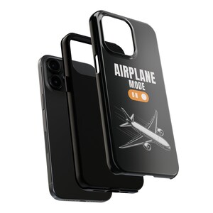 Airplane Mode on Black Phone Case for iPhone 15 Pro Max, 14, 13, 12, 11 ...