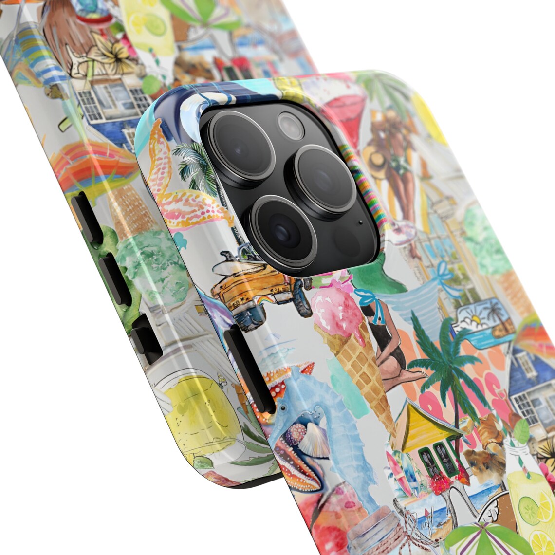 Exotic Beach Collage Phone Case for iPhone 15 Pro Max, 14, 13, 12, 11 ...