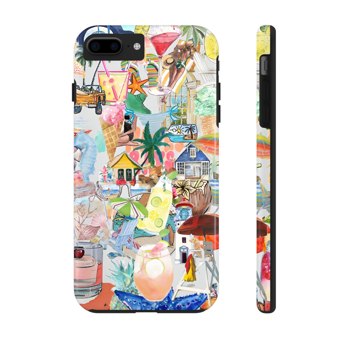 Exotic Beach Collage Phone Case for iPhone 15 Pro Max, 14, 13, 12, 11 ...