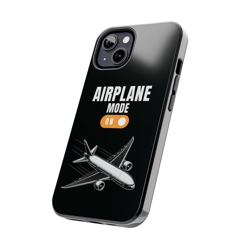 Airplane Mode on Black Phone Case for iPhone 15 Pro Max, 14, 13, 12, 11 ...