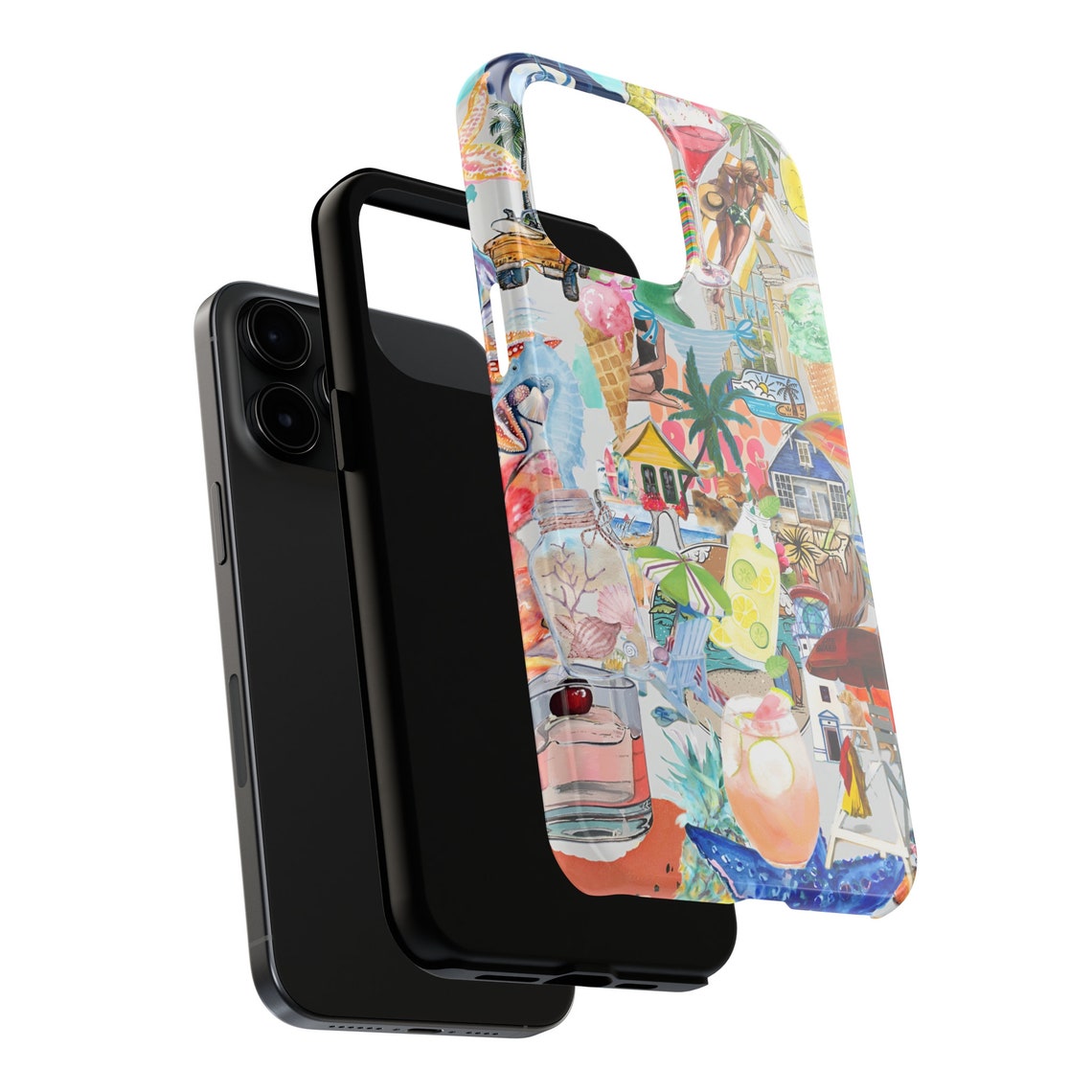 Exotic Beach Collage Phone Case for iPhone 15 Pro Max, 14, 13, 12, 11 ...