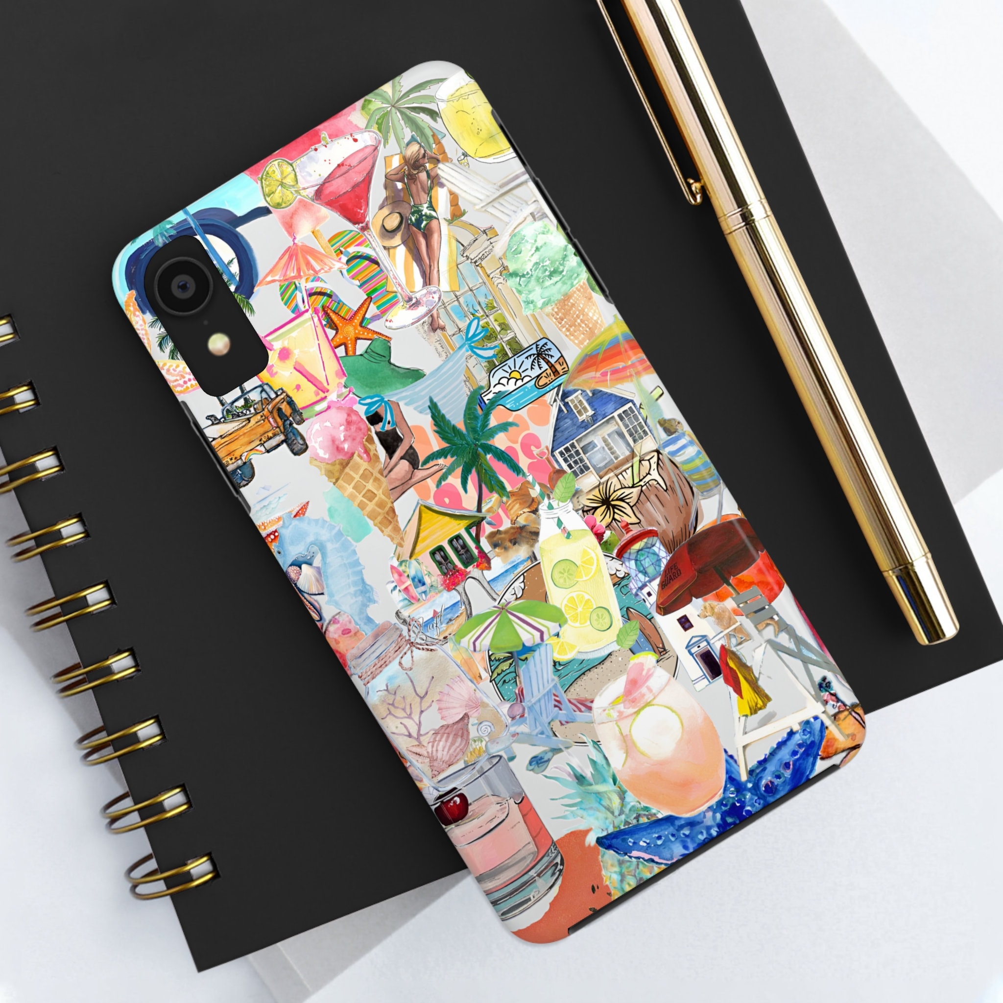 Exotic Beach Collage Phone Case for iPhone 15 Pro Max, 14, 13, 12, 11 ...