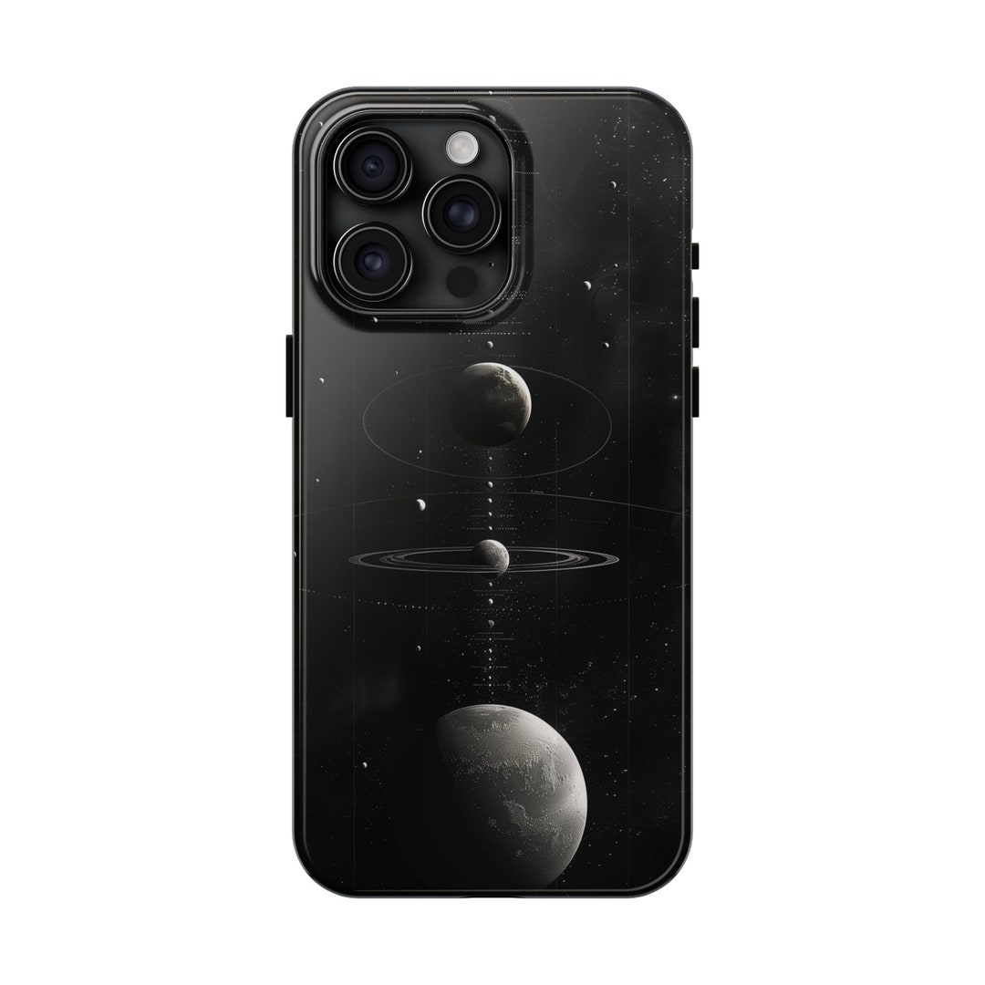 Black Space Phone Case, Astronomy Case, Solar System Planet Design ...