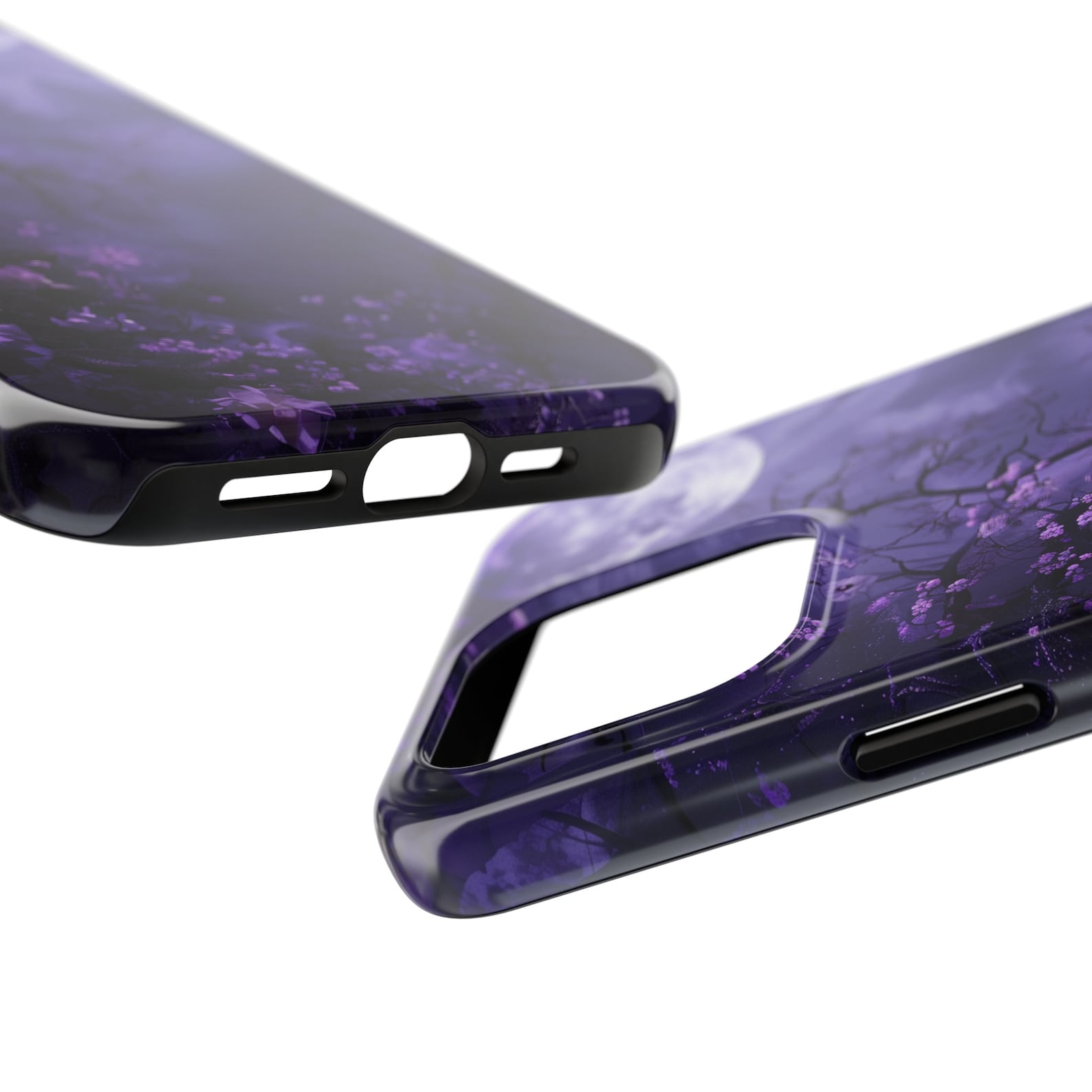 Purple Goth Phone Case for iPhone 15 Pro Max, 14, 13, 12, 11, XR, 8+, 7 ...