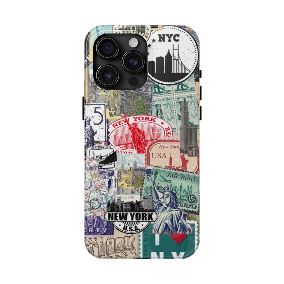 New York Collage Phone Case for iPhone 15 Pro Max, 14, 13, 12, 11, XR ...