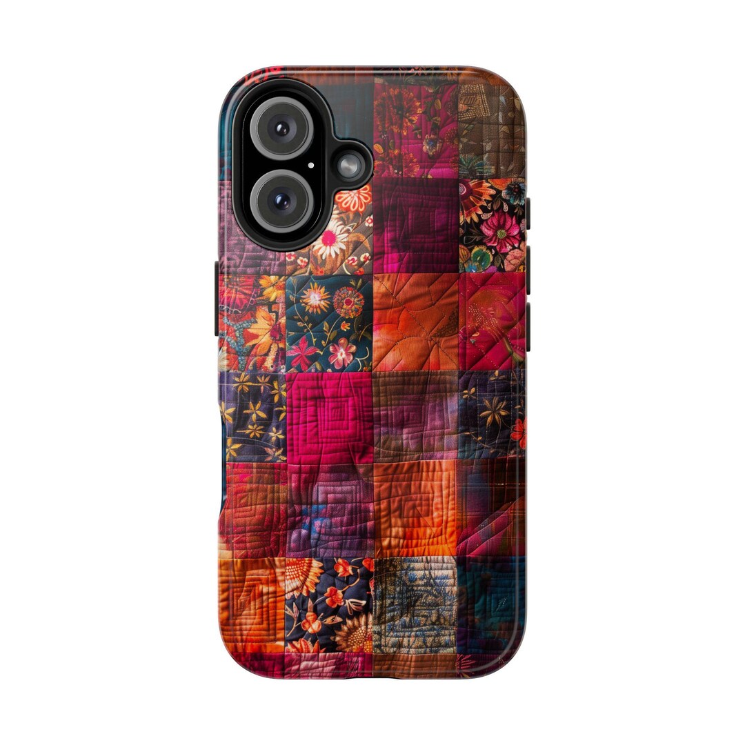 Quilted Patchwork Design Homely Textured Phone Case Cover for iPhone 16 ...