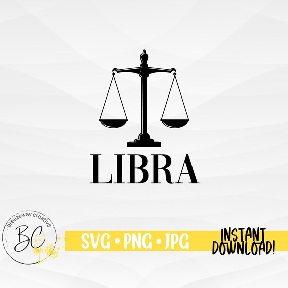Libra Escalas SVG Libra Svg zodiaco svg Cricut signo | Etsy