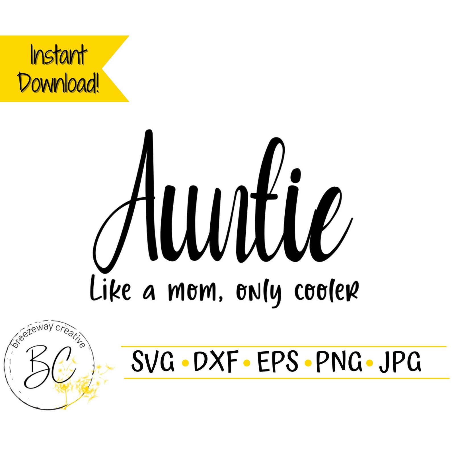Auntie Like A Mom Only Cooler SVG Aunt Svg Auntie Svg - Etsy