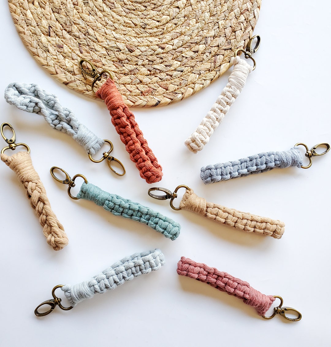 Mini Macrame Wristlet/key Fob/wristlet / Stocking Stuffer / Gift ...
