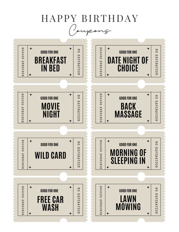 Create A Birthday Coupon