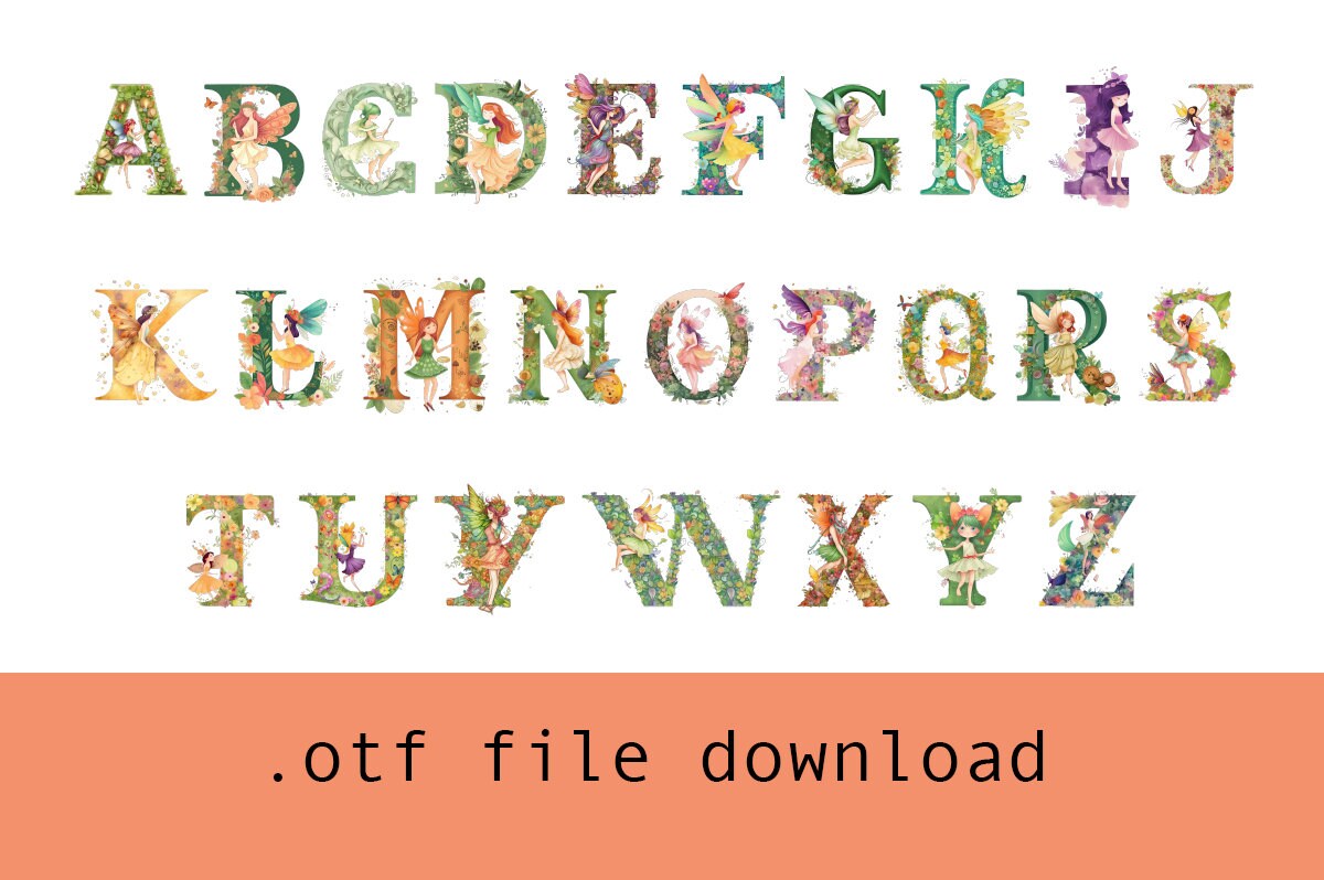 Fairy Theme PHOTOSHOP Font Digital Download - Etsy