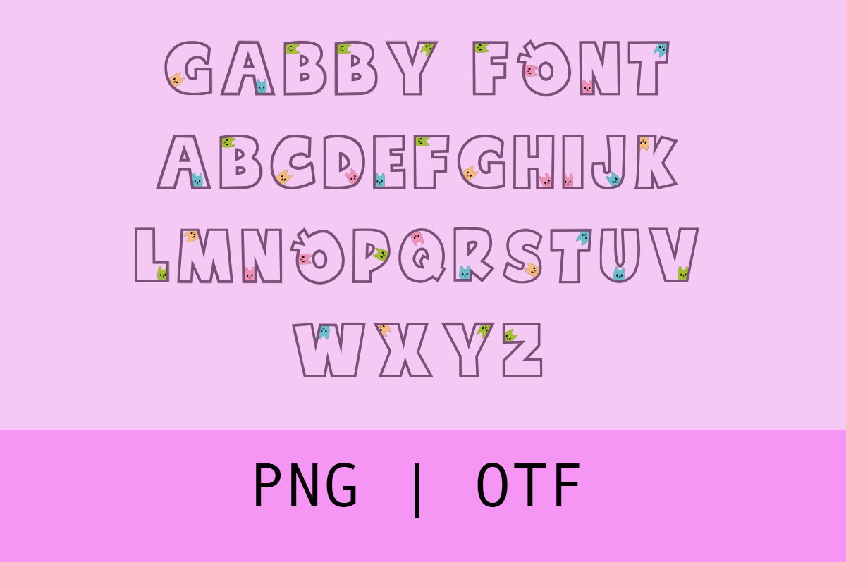 Gabby's Dollhouse Inspired PHOTOSHOP Font - Etsy