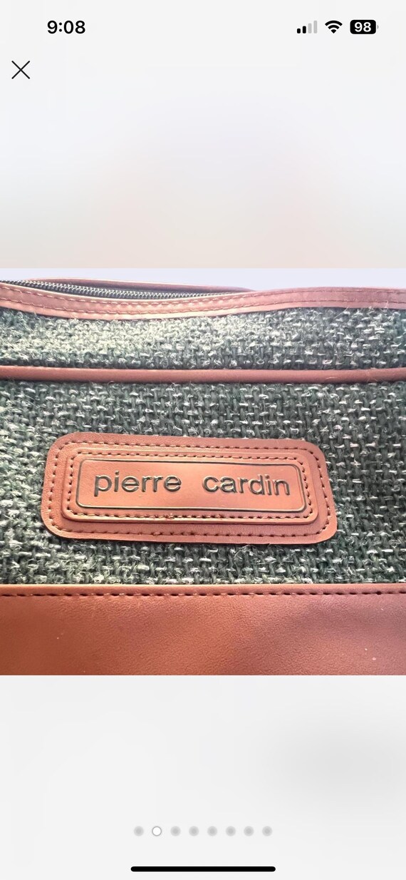 Vintage Tweed Pierre Cardin Weekender Bag / Luggage - Gem