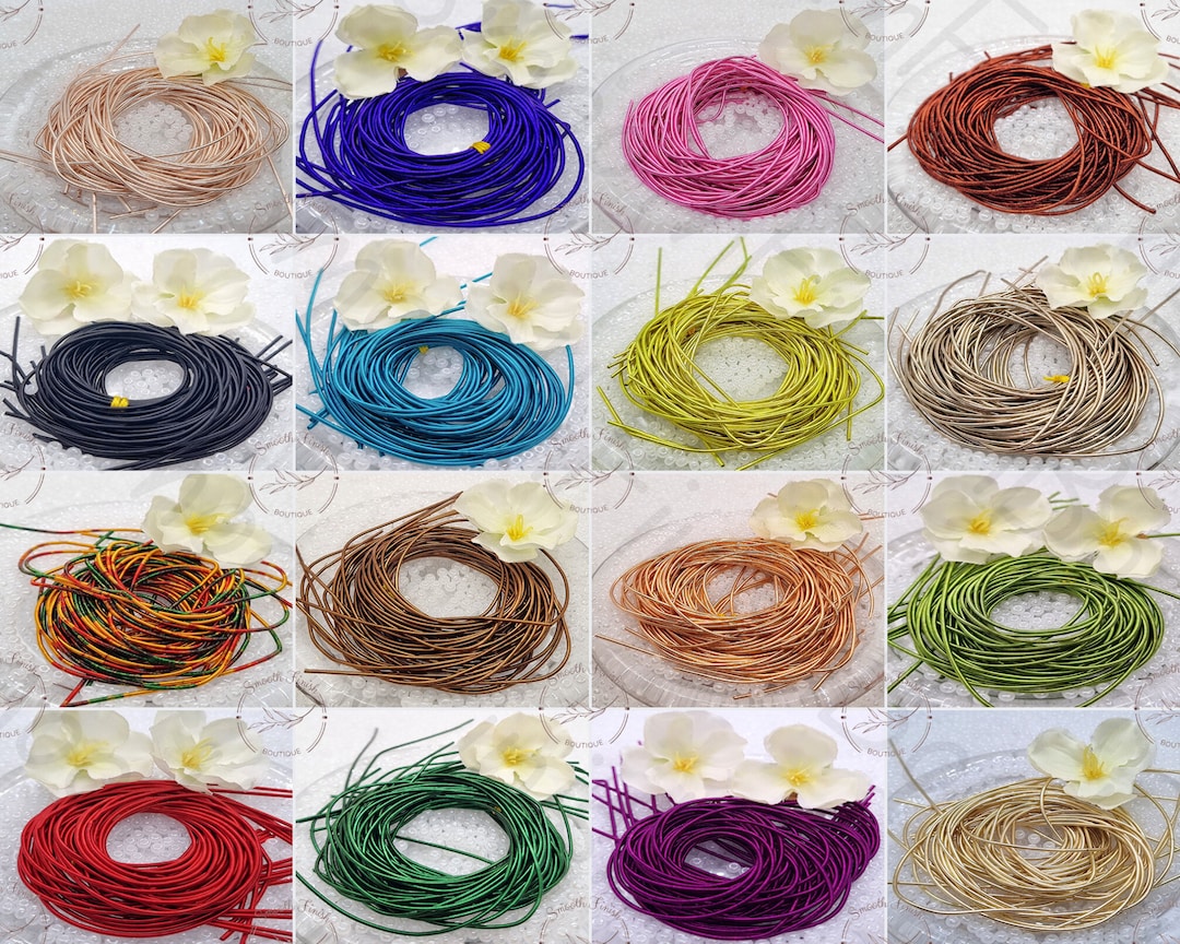 67 Colours Smooth French Soft Wire Dabka .5/.7mm/1mm/1.2mm, 3g/5g ...