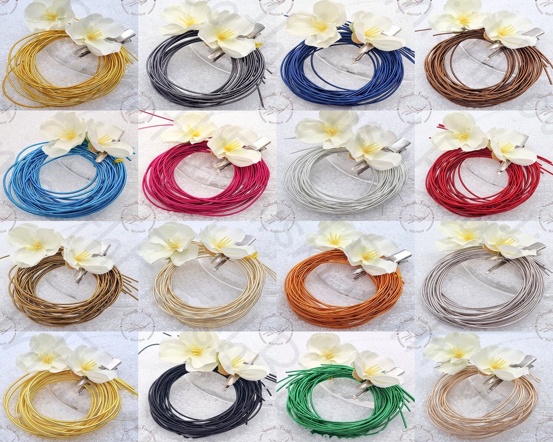 22 Colour Stiff French Purl Wire Gijai Gimp Bullion Sizes 1mm 1.25mm 1 ...