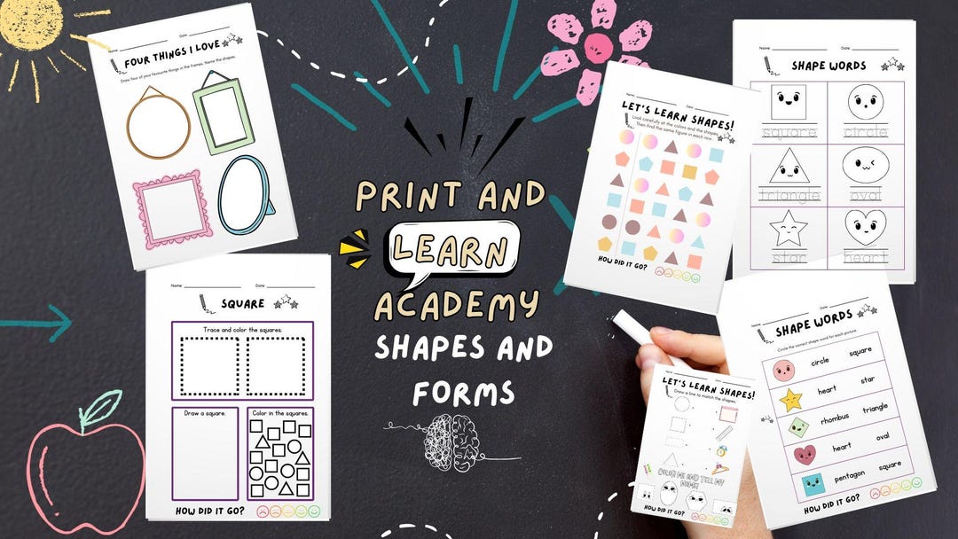 Shapes & Forms Bundle for Preschool Kids Preschool Shapes Worksheets ...