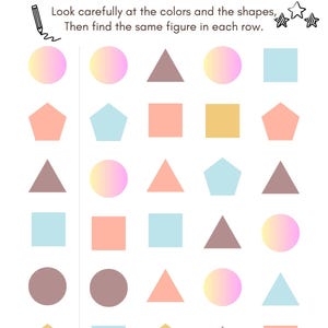 Shapes & Forms Bundle for Preschool Kids Preschool Shapes Worksheets ...