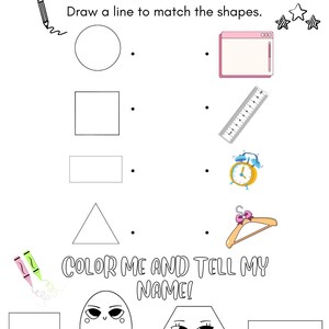 Shapes & Forms Bundle for Preschool Kids Preschool Shapes Worksheets ...