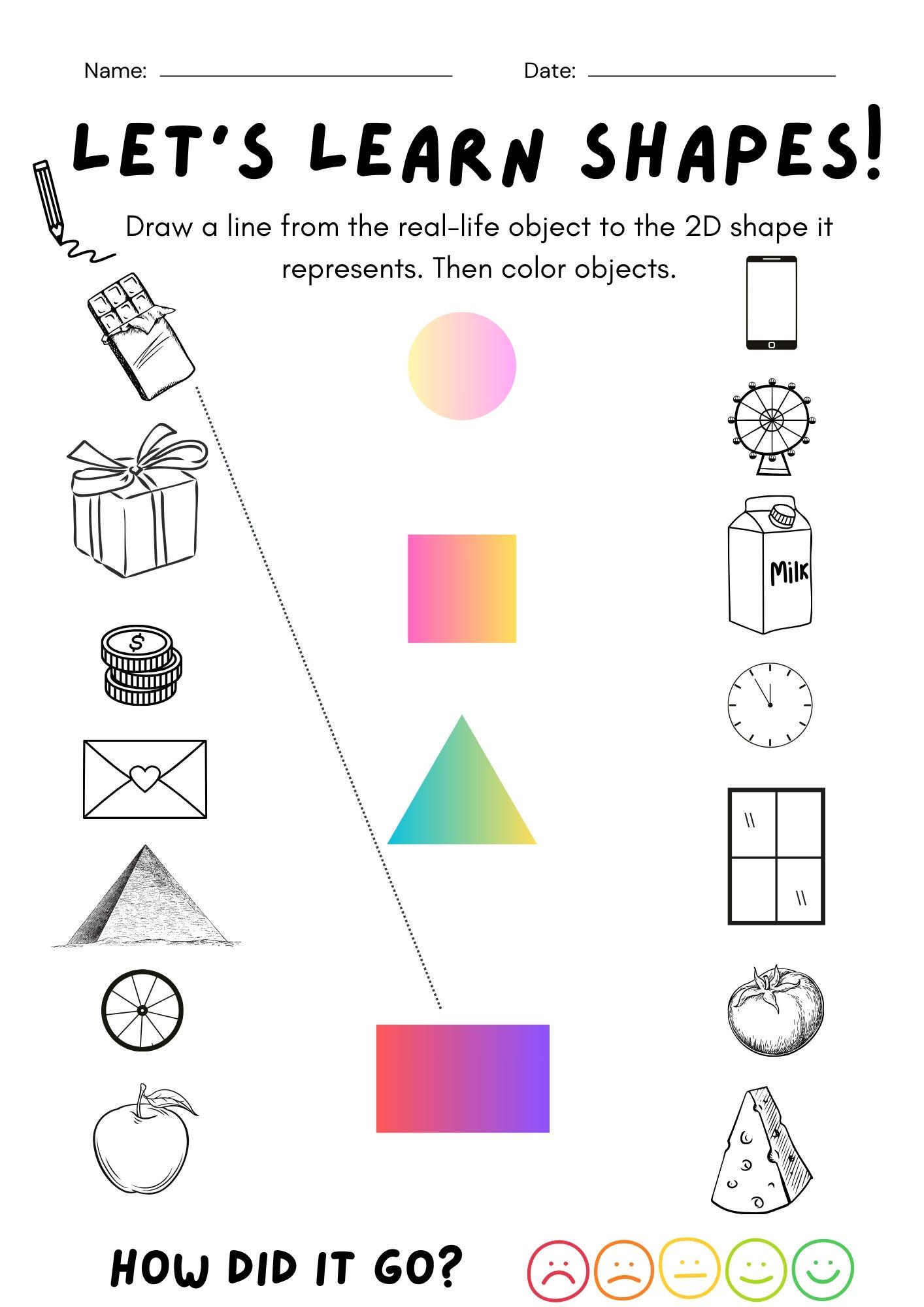Shapes & Forms Bundle for Preschool Kids Preschool Shapes Worksheets ...