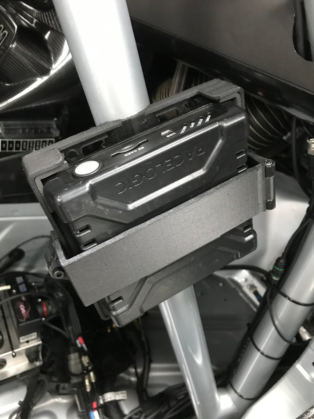 Carbon 3D Printed Bracket for Racelogic VBOX Lite Either Flat Mount or ...