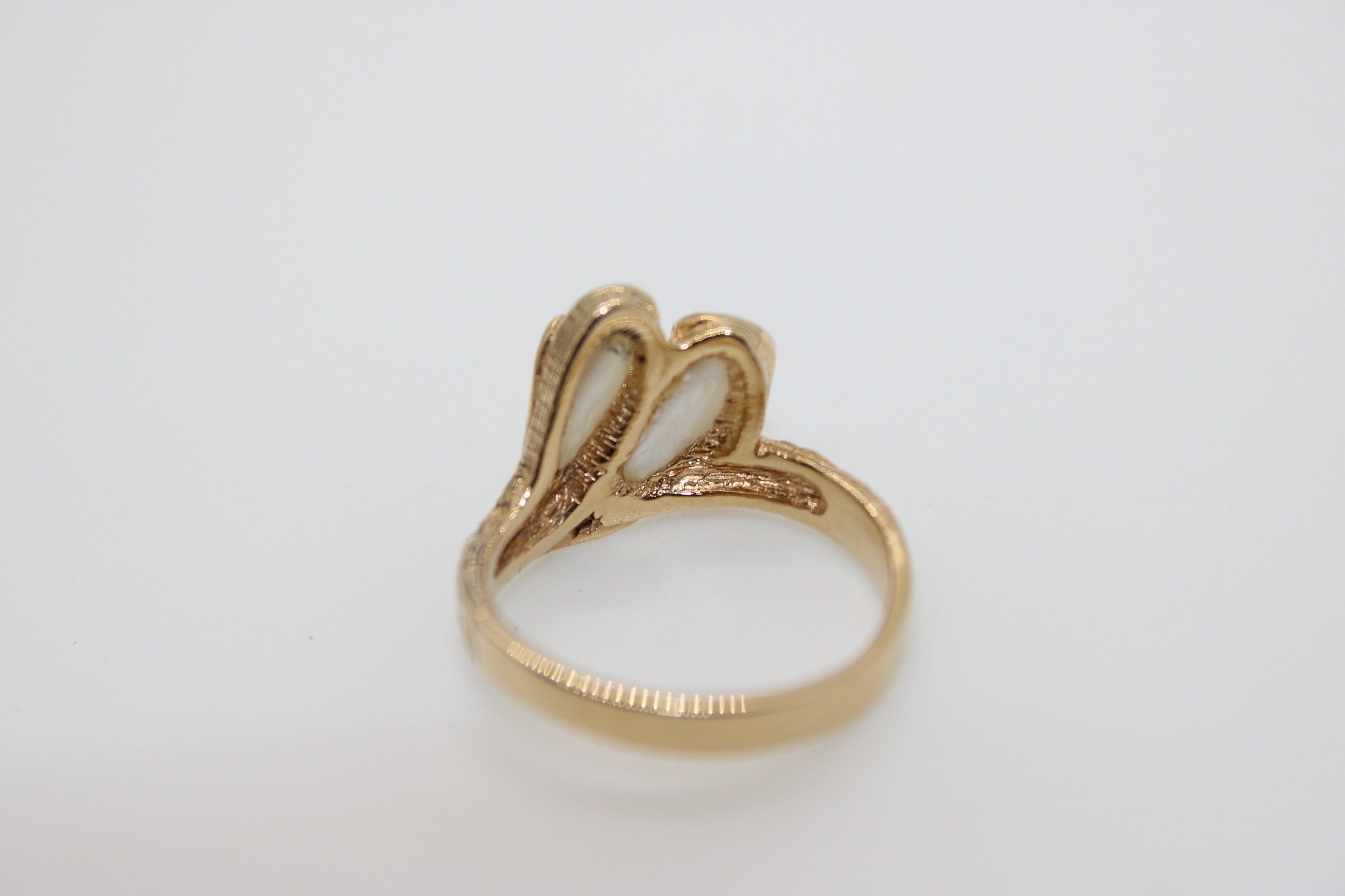 Vintage 14K Yellow Gold Double Baroque Pearl Ring - Etsy