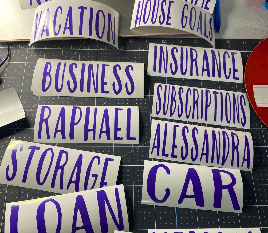 Cash Envelope Decal Label - A6 Labels | Vinyl Decal Label | Binder ...