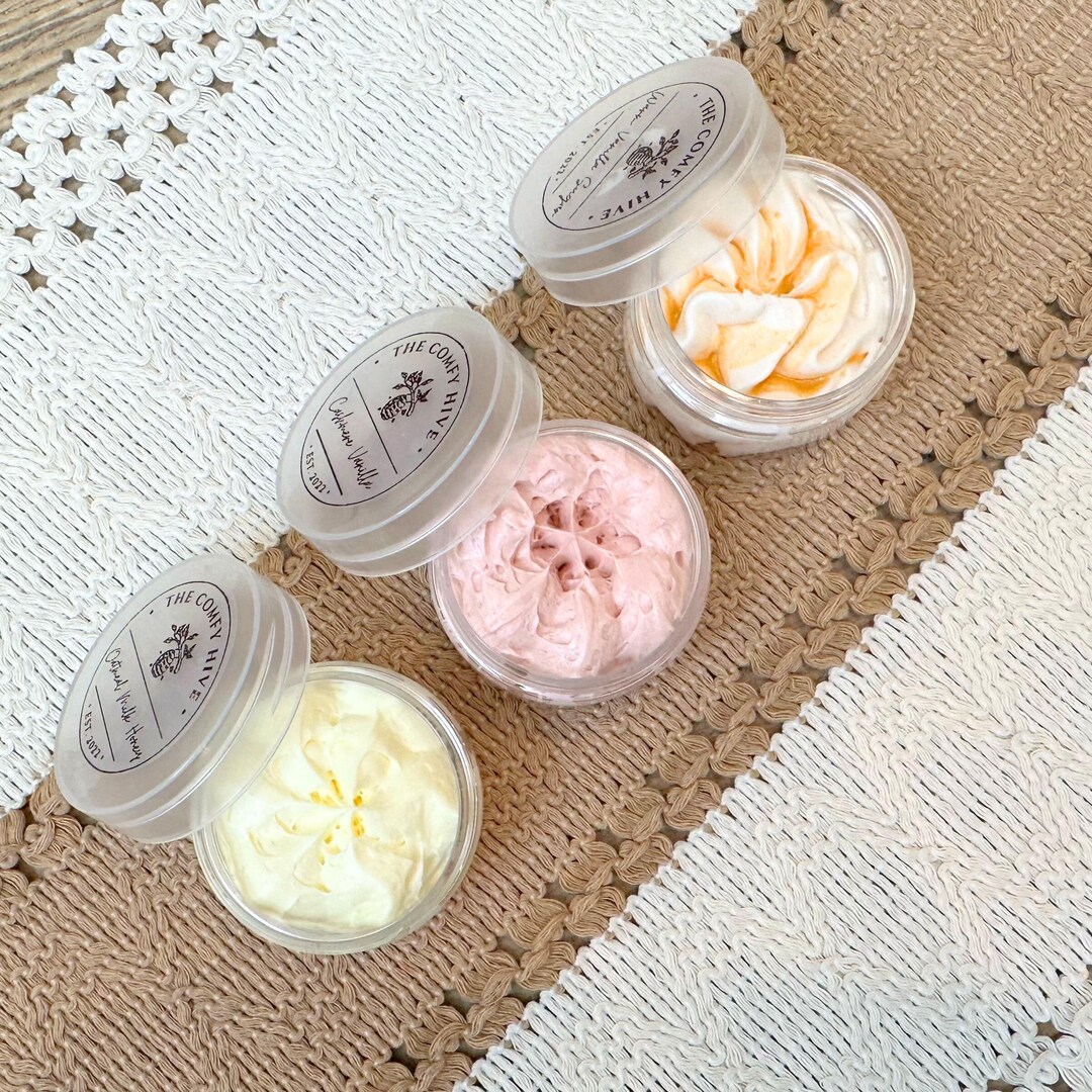 Whipped Body Butter Sample Pack: Vanilla, Oatmeal, Cashmere - Etsy