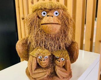 Coconut Monkey - Etsy