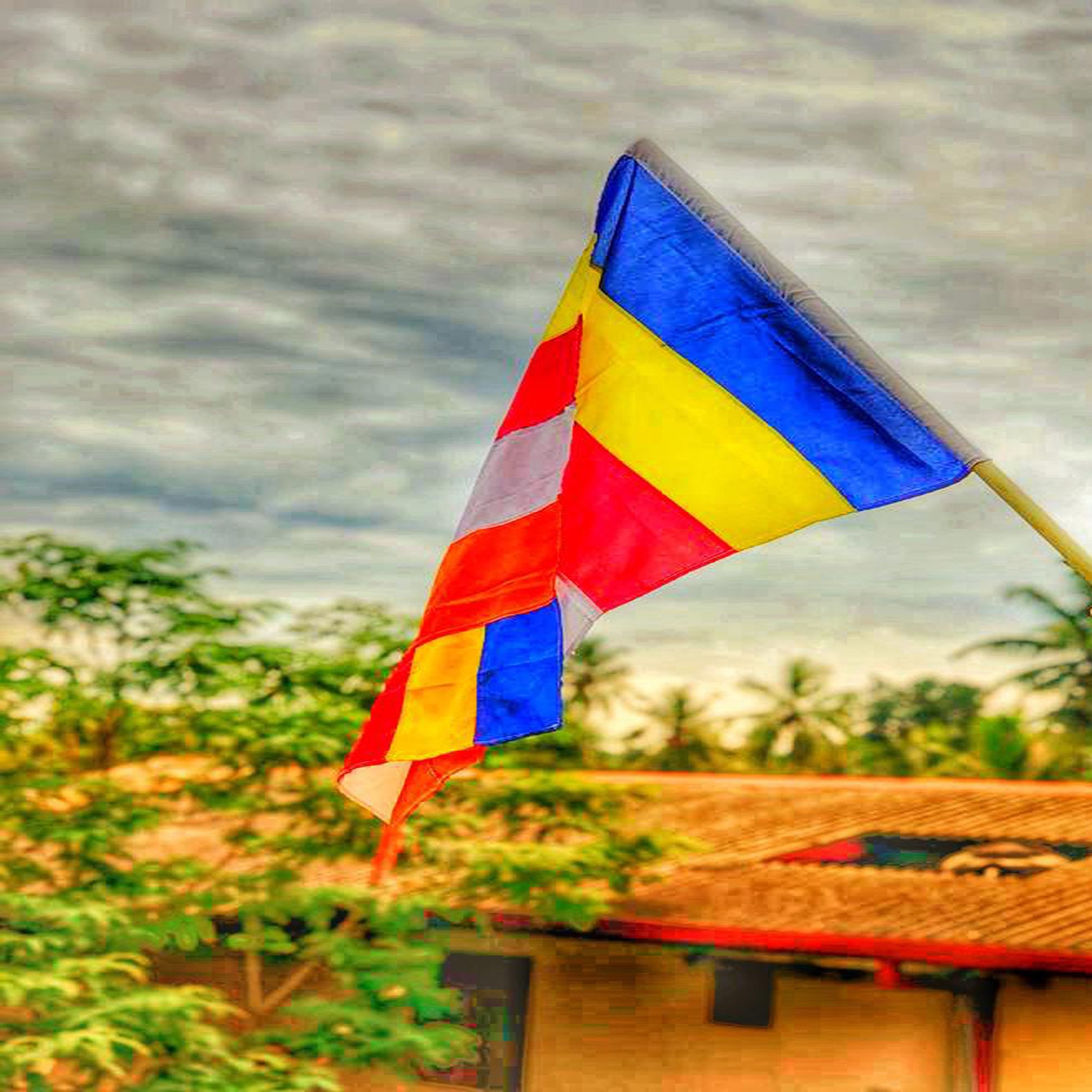 Buddhist Religious Flags Universal Symbol of Buddhism Vesak Day ...
