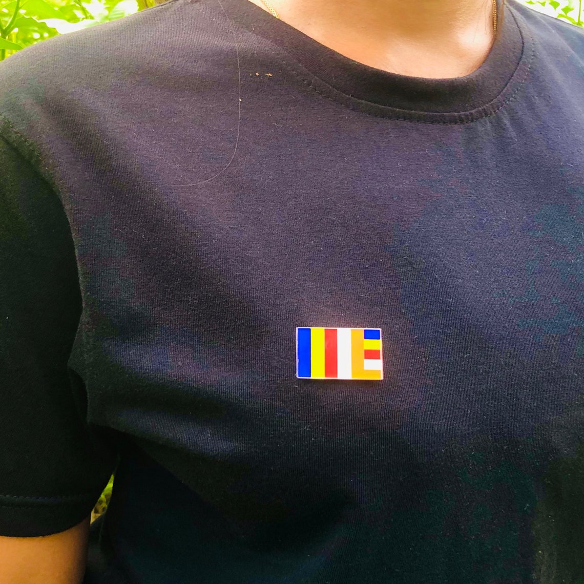 Badge Buddhist Flag Pin Badges - Etsy