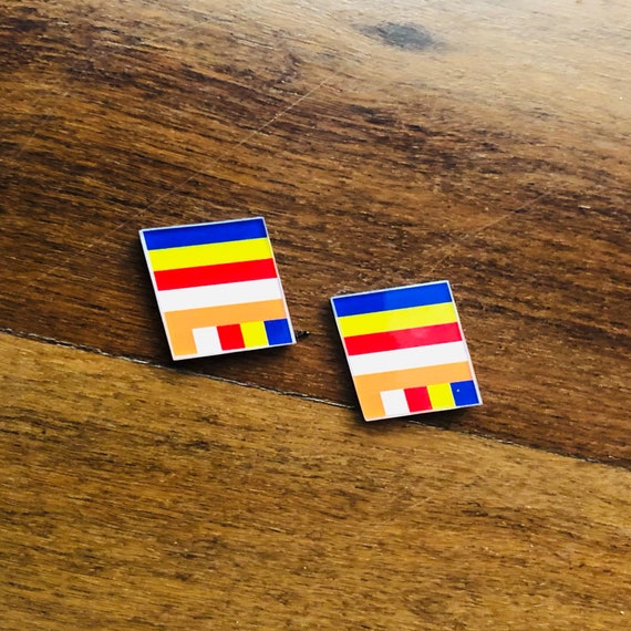 Badge Buddhist Flag Pin Badges | Etsy