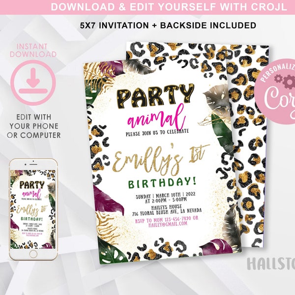 Animal Print Invite - Etsy