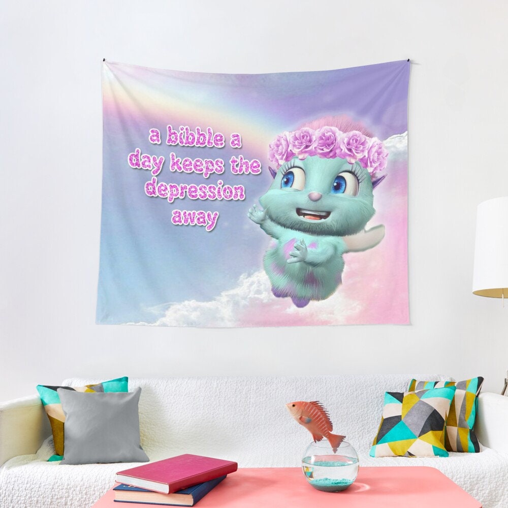 Bibble a Days Keeps the Depression Away Tapestries, Bibble Wall ...
