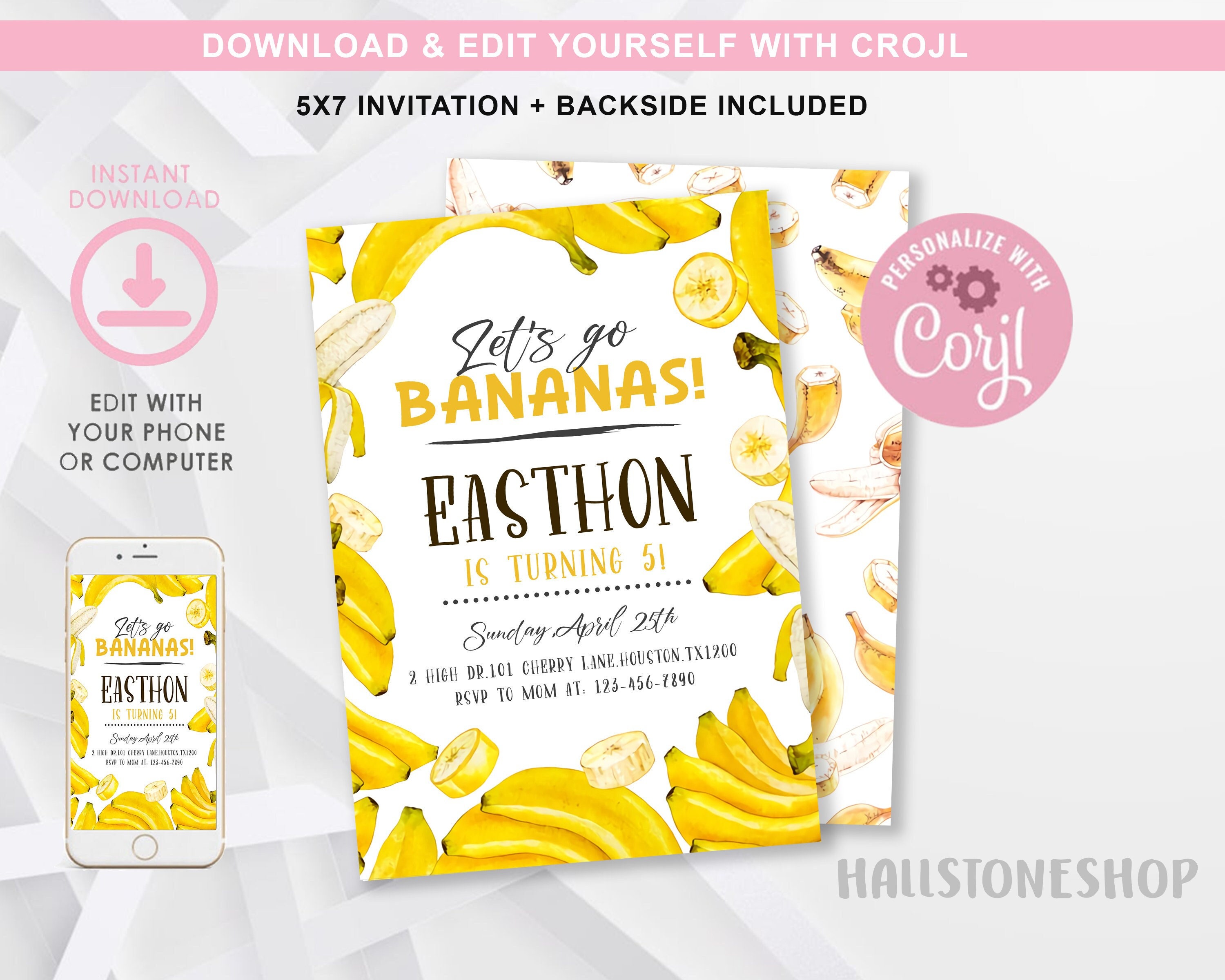 Banana Invitation Template