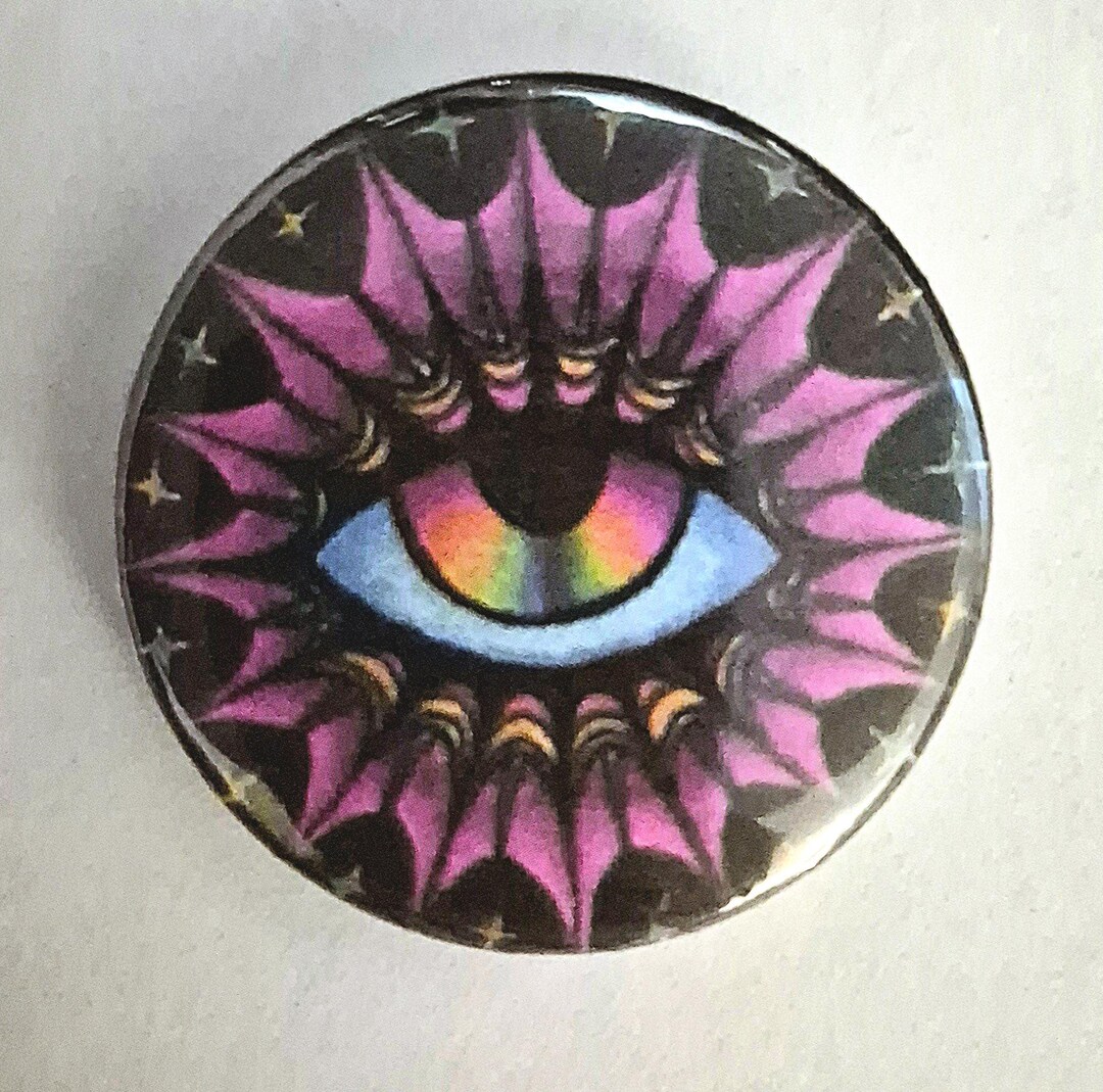 Psychedelic Eye Pin - Hand Drawn/made - Etsy