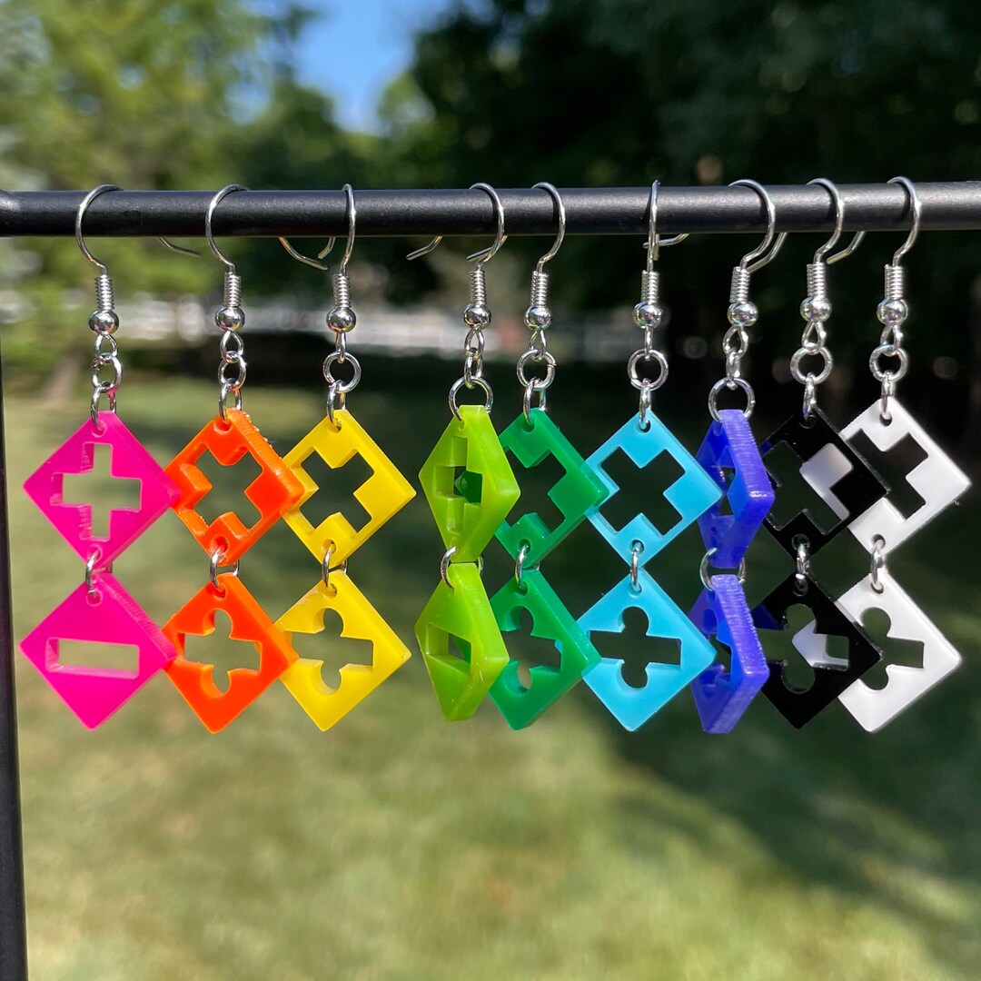 Math Symbol Dangle Earrings - MORE COLORS | Fun Earrings | Quirky ...