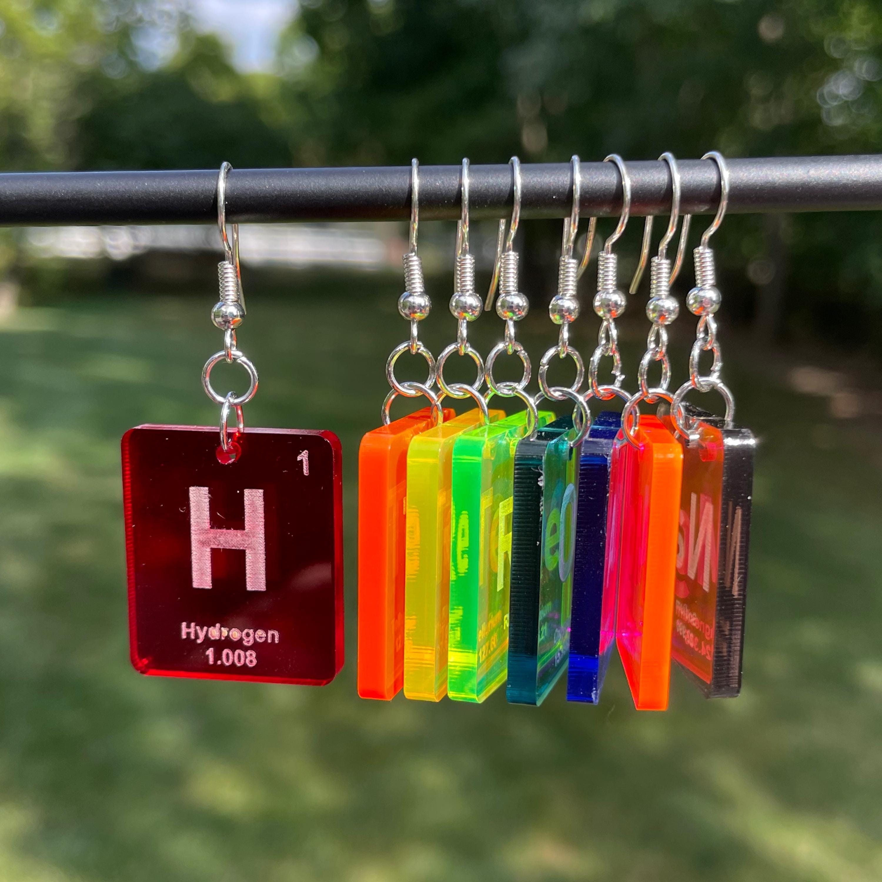 Table of Elements Tile Dangle Earrings | Chemical Earrings | Fun ...