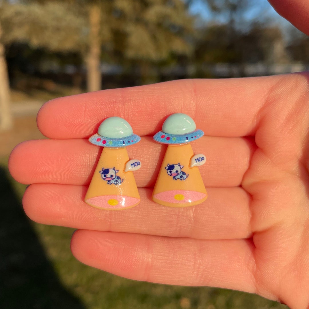 Alien Abduction Stud Earrings | Novelty Earrings | Unique Earrings ...