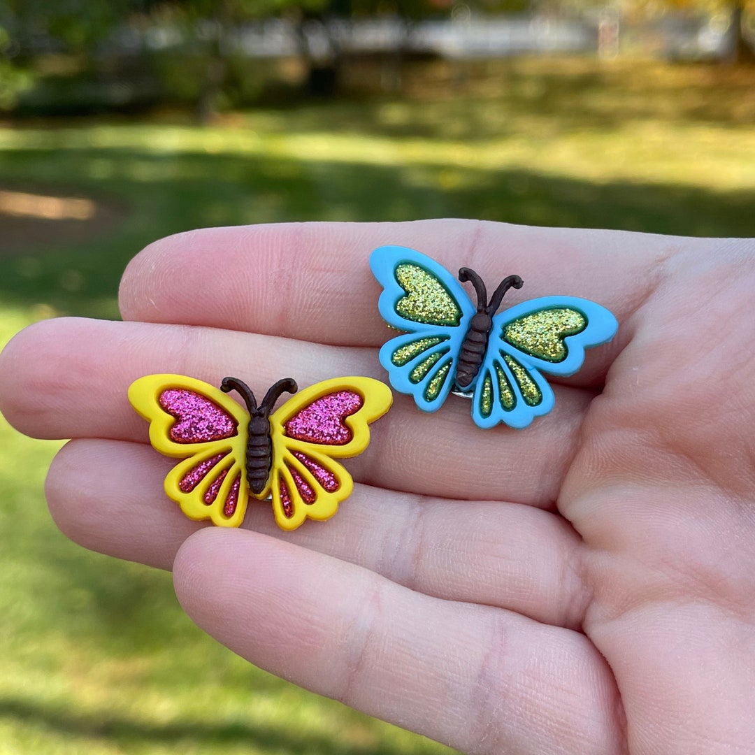 Glittery Butterfly Pin | Novelty Pins | Unique Pins | Fun Pins | Cute ...
