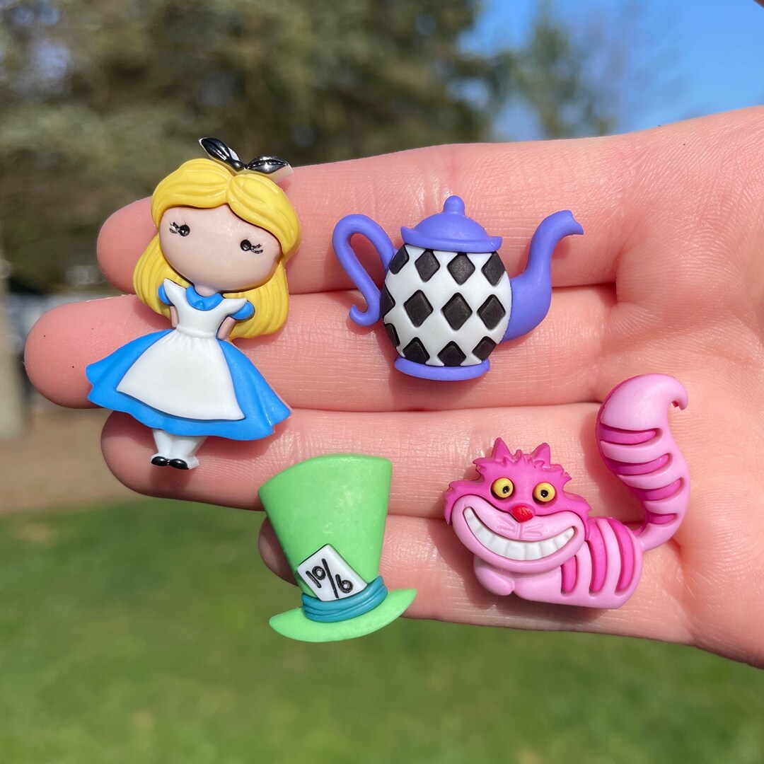 Alice in Wonderland 4 Pin Set Novelty Pins Unique Pins - Etsy