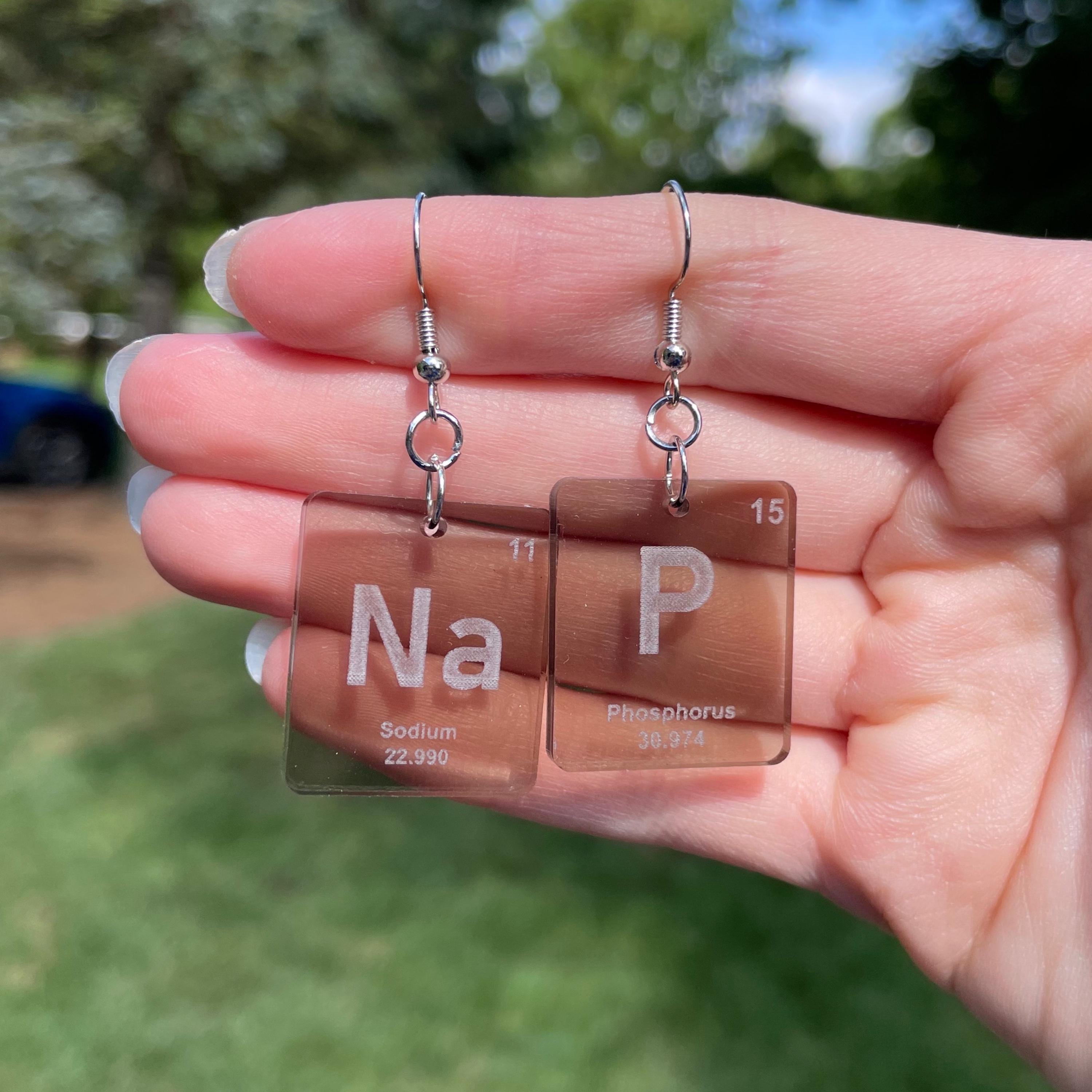 Table of Elements Tile Dangle Earrings | Chemical Earrings | Fun ...