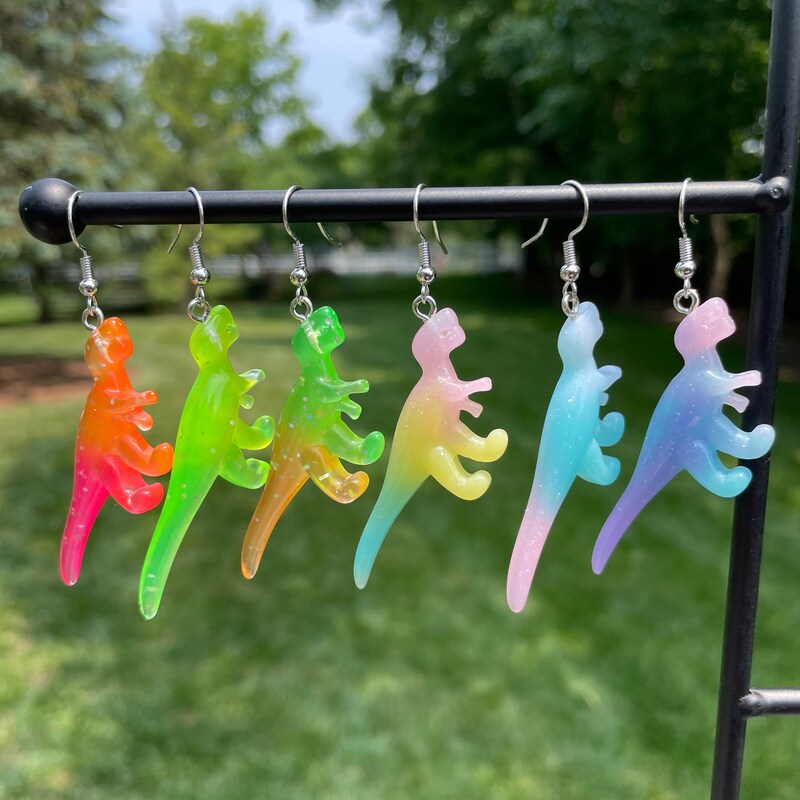 Dinosaur Earrings - Etsy