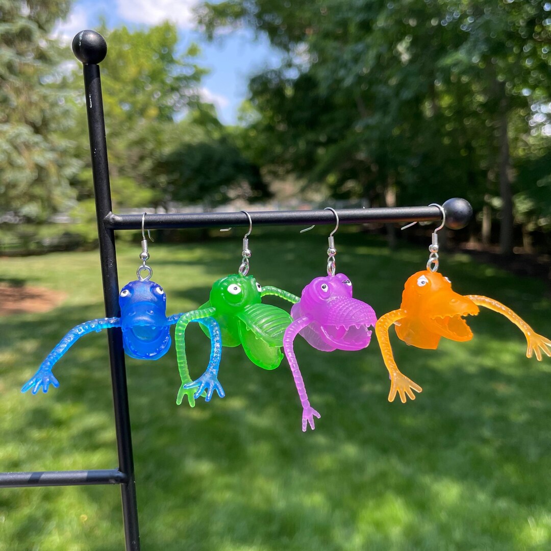 Monster Finger Puppet Dangle Earrings | Novelty Earrings | Unique ...
