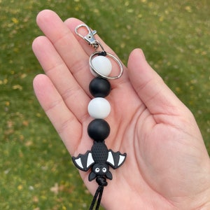 Halloween Keychains With Silicone/acrylic Beads Novelty Keychain Unique ...